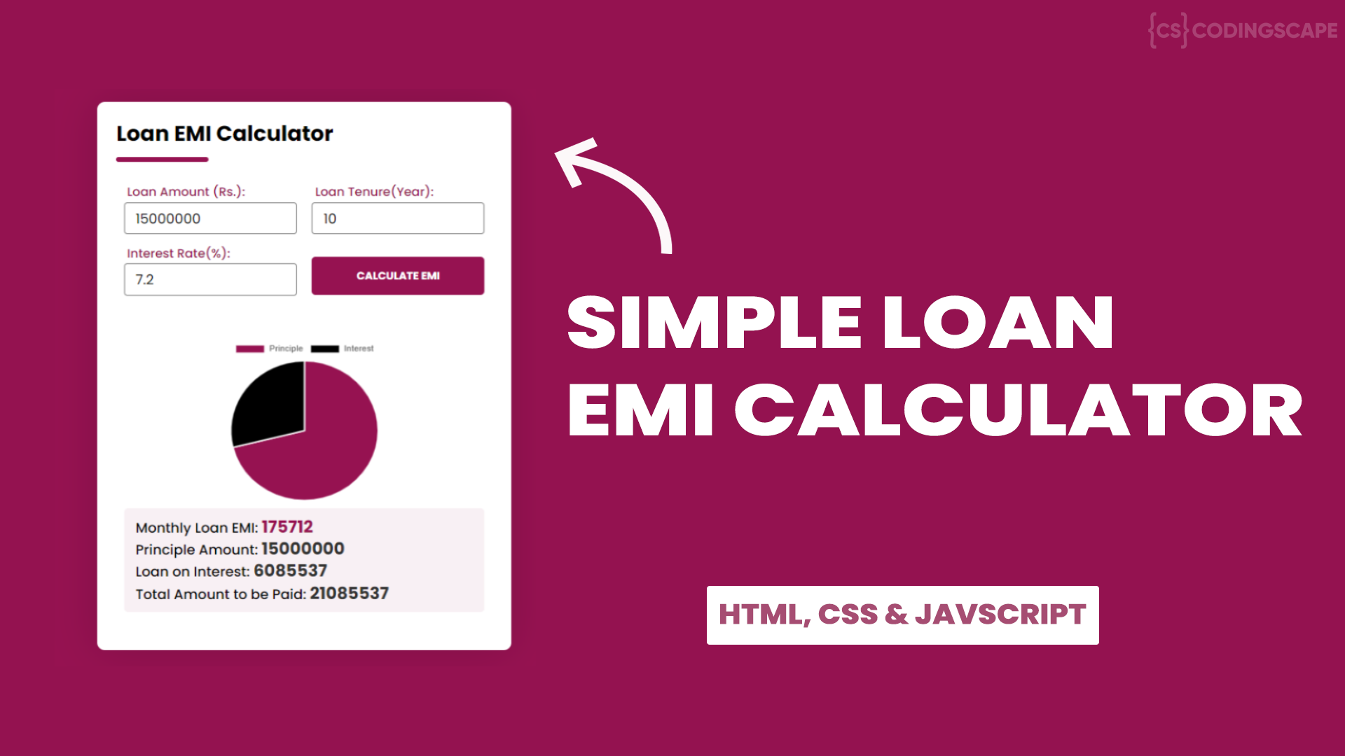GitHub - thecodingscape/EMI-Calculator-with-Chart.js: EMI Calculator with Chart.js | How to ...