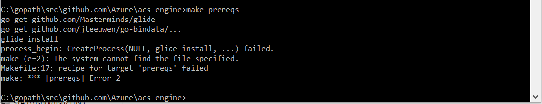 Error on Go get and acs-engine build · Issue #1068 · Azure/acs-engine · GitHub