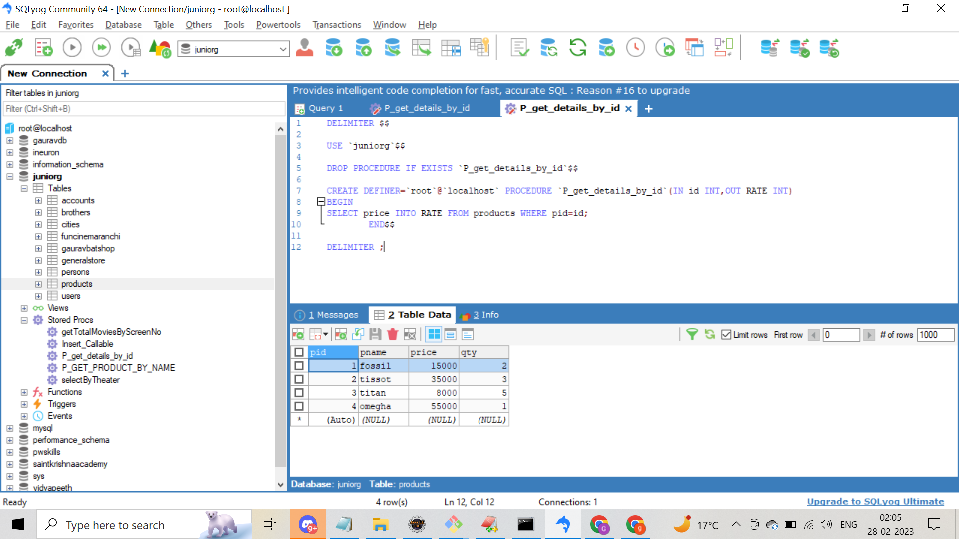 5.3.3 SQL Error [S1009] Parameter is not registered as an output parameter - MySQL stored ...