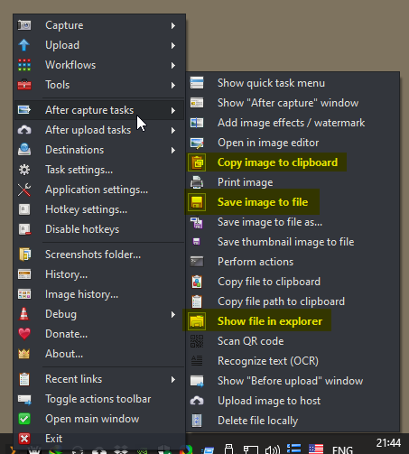After Capture Tasks Not Working · Issue 4967 · Sharexsharex · Github