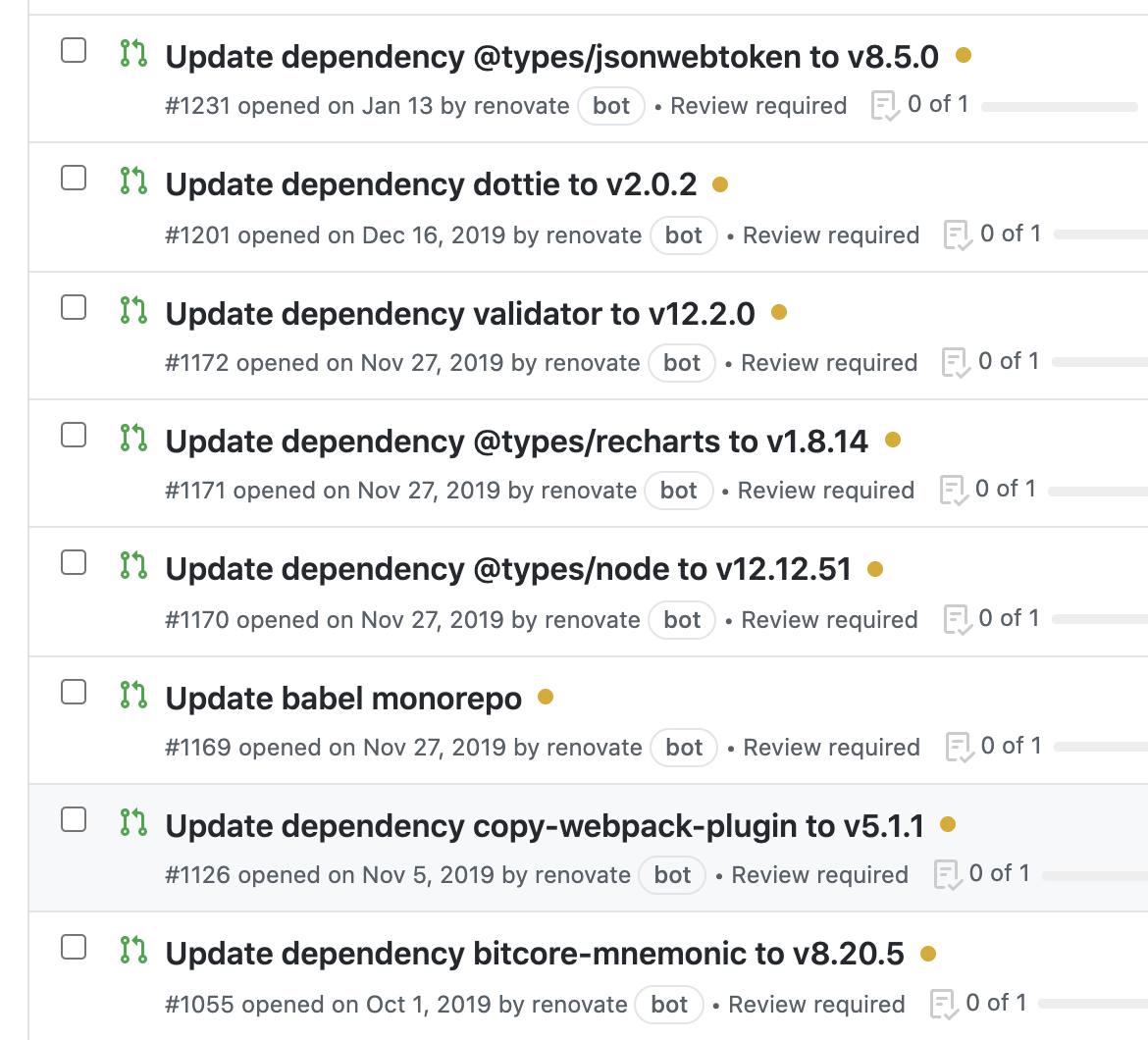 Batch upgrade dependencies by end of July · Issue #1407 · iotexproject ...