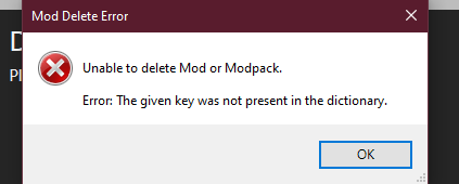 "System.Collections.Generic.KeyNotFoundException: The given key was not present in the ...
