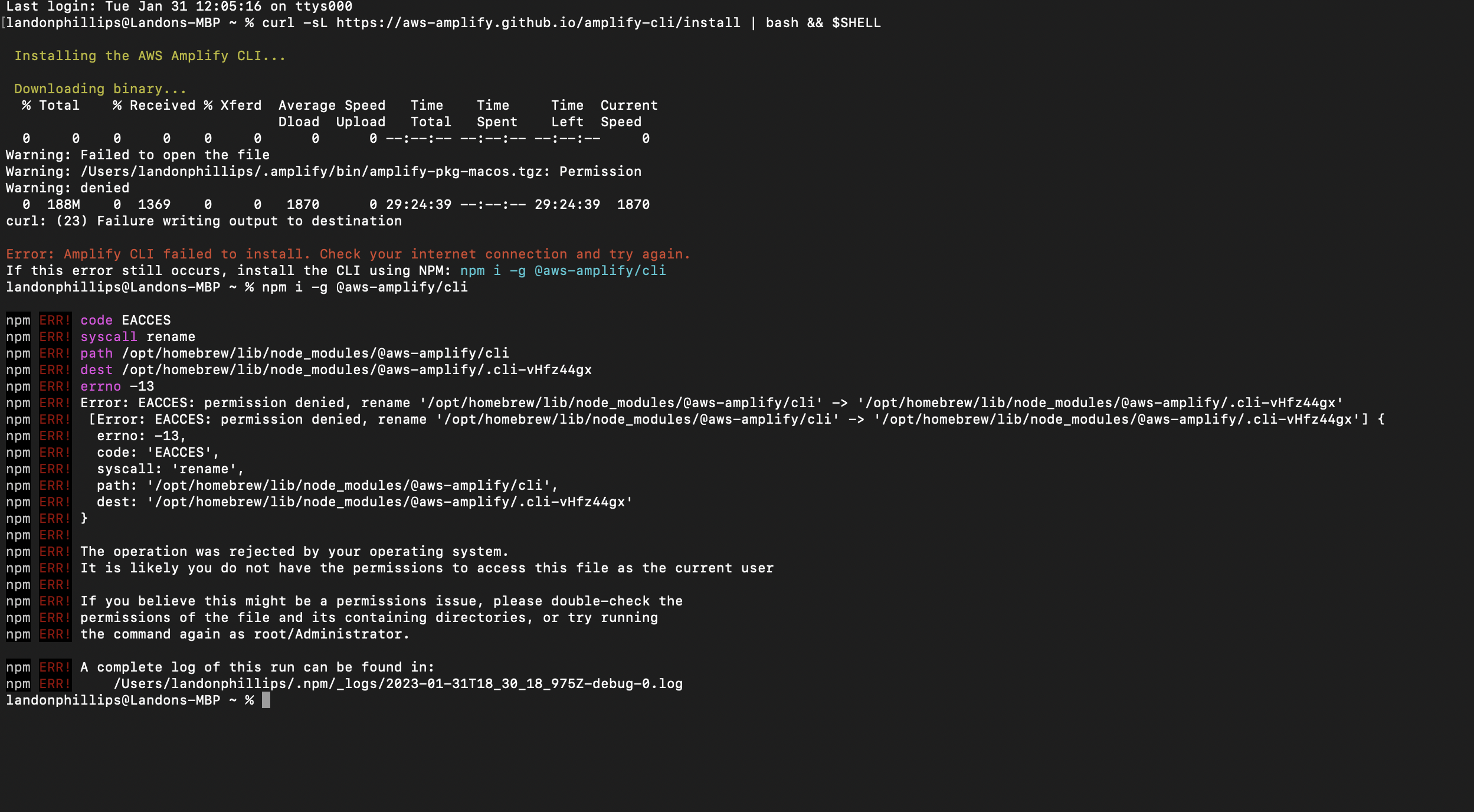 Need Help Downloading Aws Amplify Cli · Issue 3278 · Aws Amplifyamplify Hosting · Github 9050