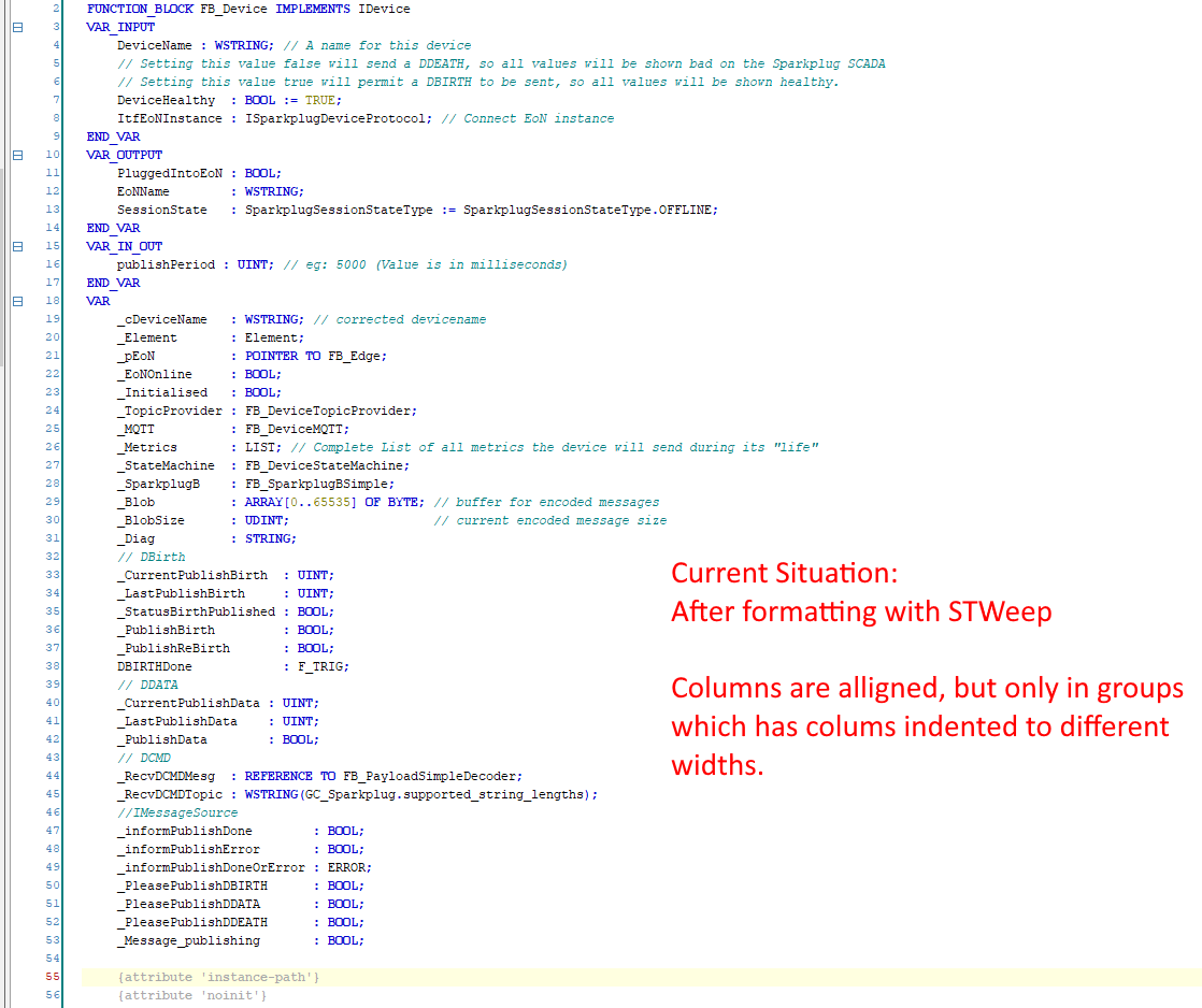 Option to indent all declaration types to the furthest indention · Issue #54 · STweep/STweep ...