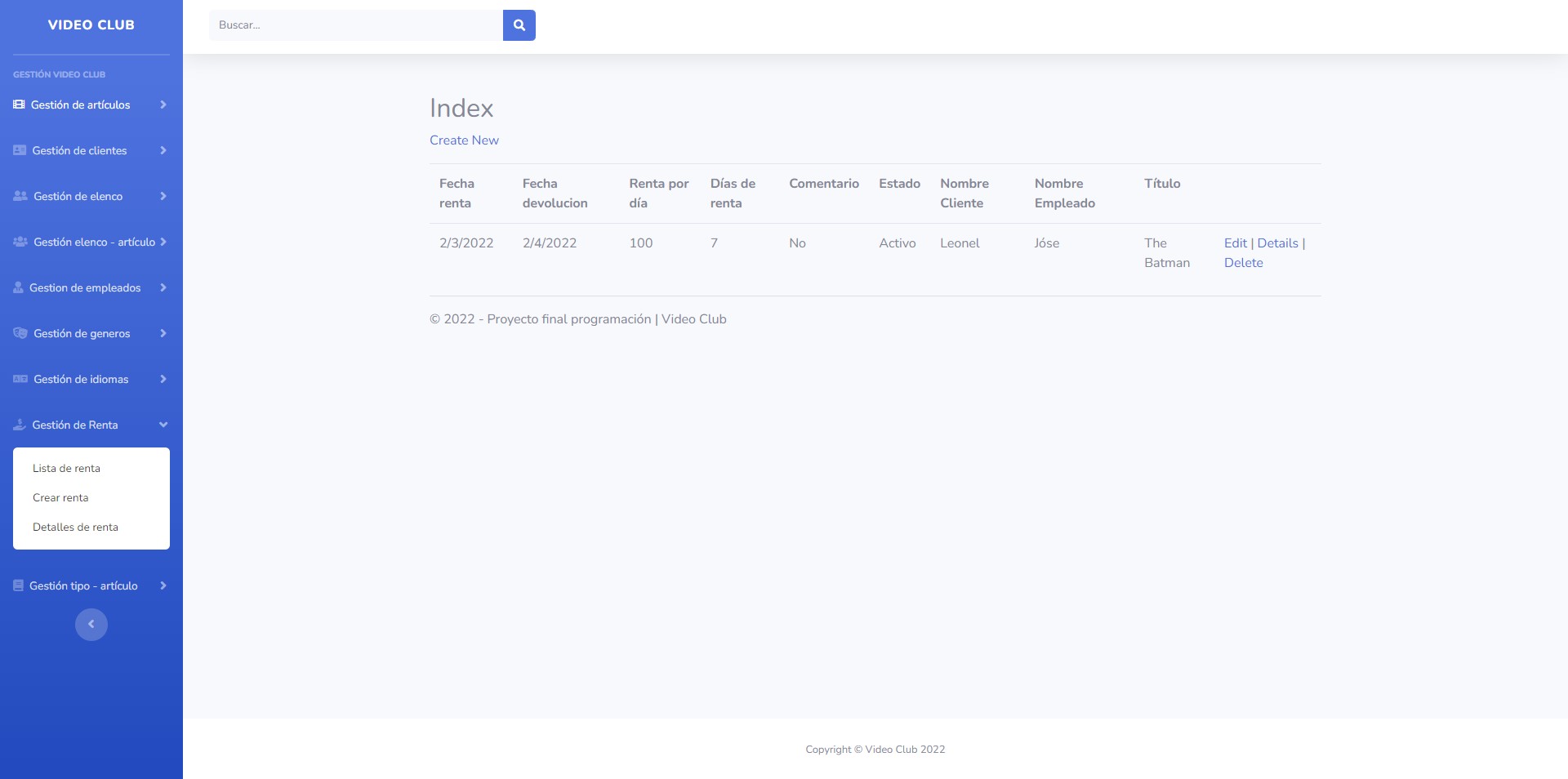 GitHub - SamAlcantara/VideoClub: Proyecto final programación II