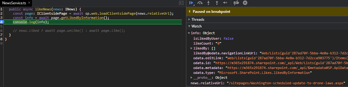 Like unlike site pages item throw to 404 · Issue #1542 · pnp/pnpjs · GitHub