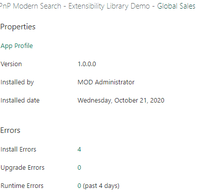 Impossible to install extensibility library · Issue #446 · microsoft-search/pnp-modern-search ...