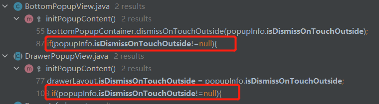 DrawerPopupView 中 isDismissOnTouchOutside = false 没有效果 · Issue #1054 · junixapp/XPopup · GitHub
