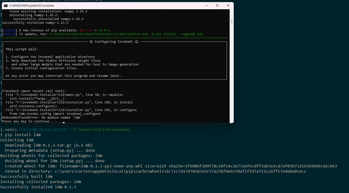 [bug]: automated bat installer fails because numba won't install ...