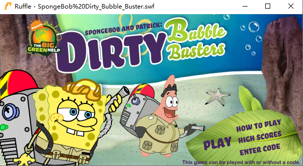 SpongeBob Dirty Bubble Busters - game won't start · Issue #9113 · ruffle-rs/ruffle · GitHub