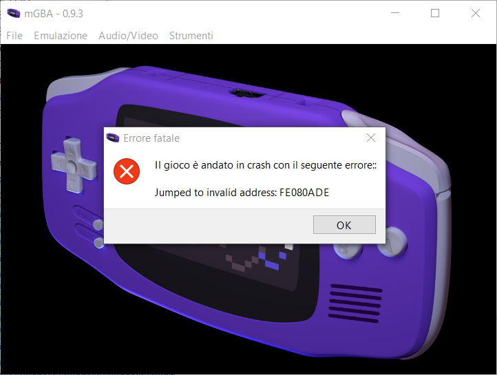 WINDOWS: mGBA crashes when booting Dai-mahjong. (Japan) ROM · Issue #2440 · mgba-emu/mgba · GitHub