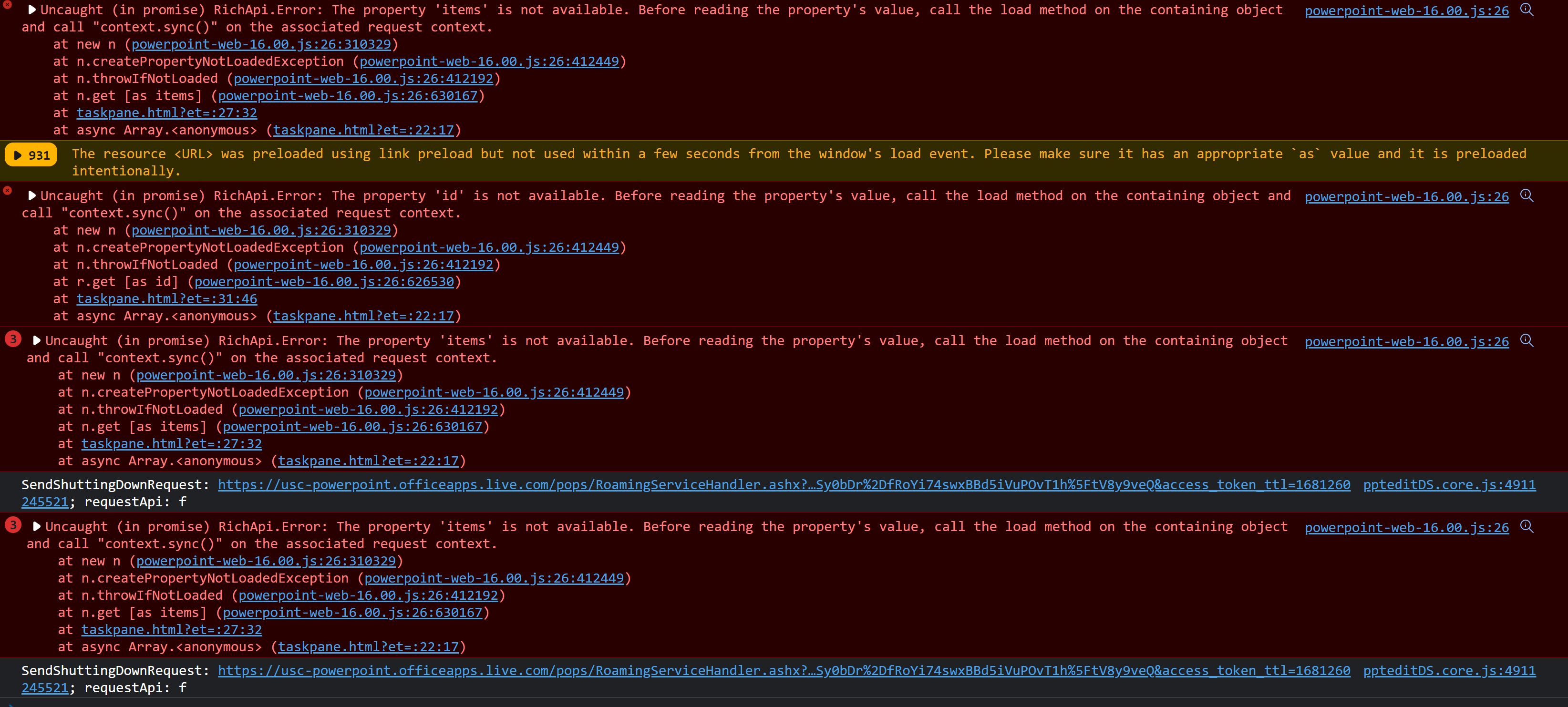 PowerPoint - loading selected shapes Race Condition · Issue #3293 · OfficeDev/office-js · GitHub