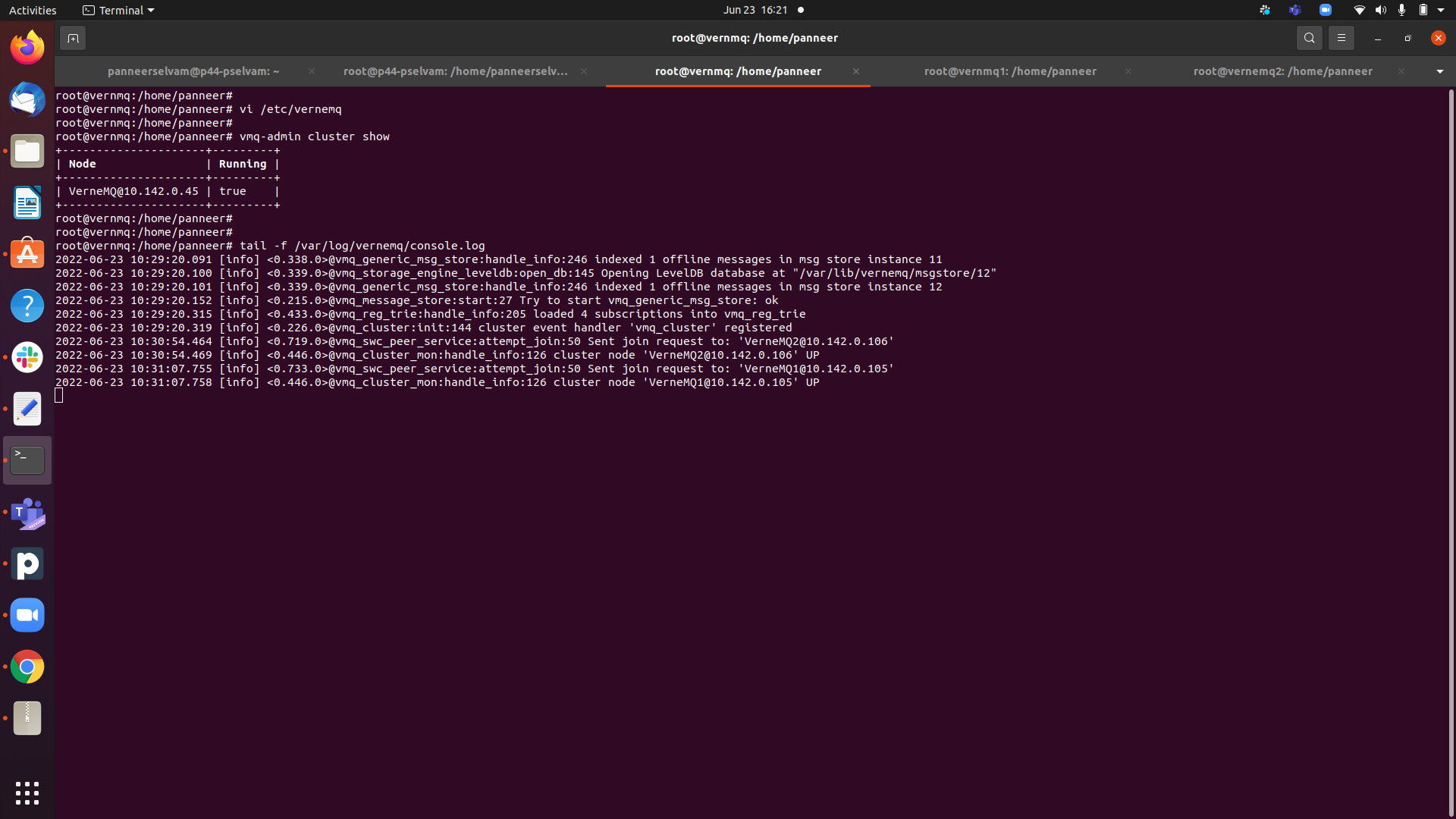 vmq-admin cluster show error · Issue #2007 · vernemq/vernemq · GitHub