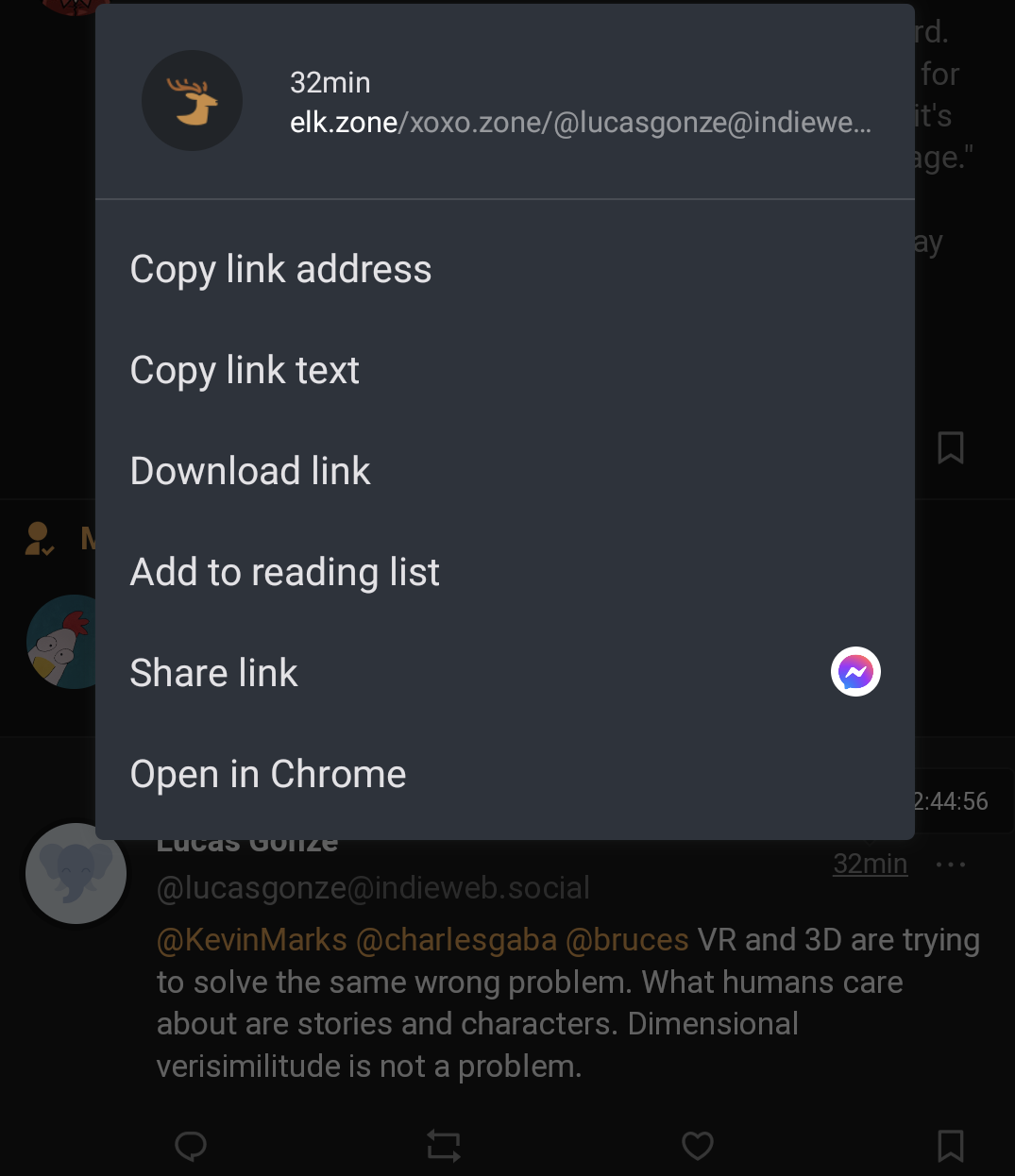 Copying the link to a post has an elk.zone domain, or a doubly-wrapped domain · Issue #1064 ...