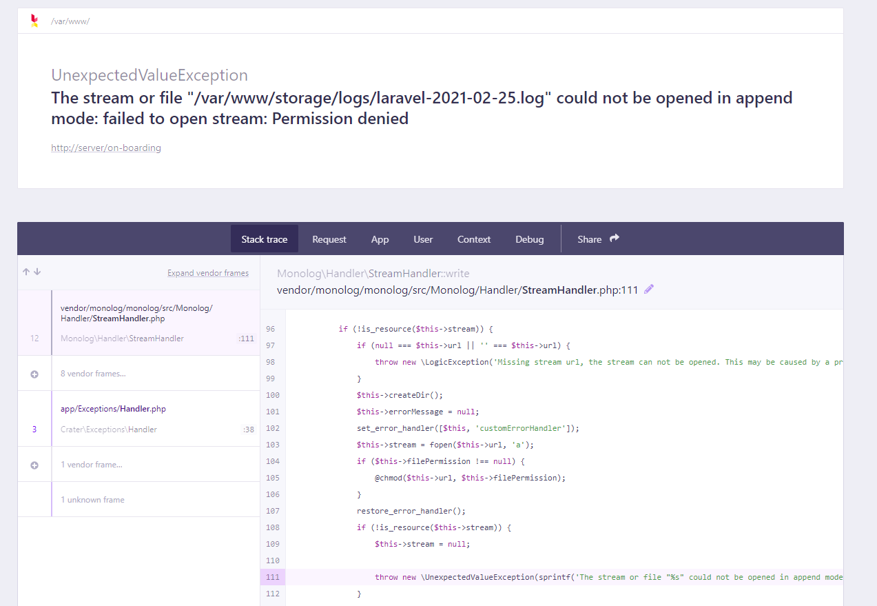 Error - failed to open stream: Permission denied - On a fresh Docker install · Issue #399 ...