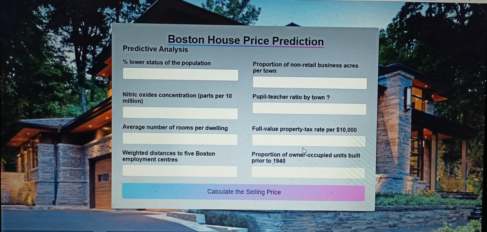 GitHub - chitranshsaxena12/Boston-House-Price-Prediction