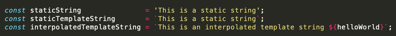 Different colored backticks for template strings depending on presence of interpolation · Issue ...