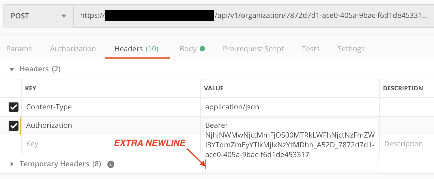 Failure to make API requests due to (accidental) trailing newlines in header values · Issue ...