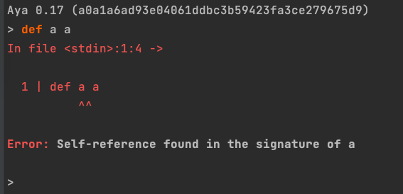 `def a a` triggers NPE · Issue #381 · aya-prover/aya-dev · GitHub