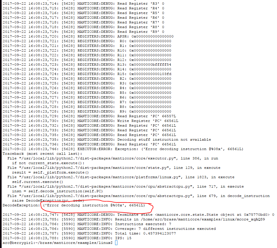 ARM v7 Support - Invalid Instruction · Issue #514 · trailofbits/manticore · GitHub