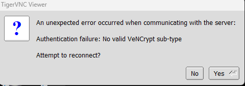 Authentication Failure · Issue #1686 · TigerVNC/tigervnc · GitHub