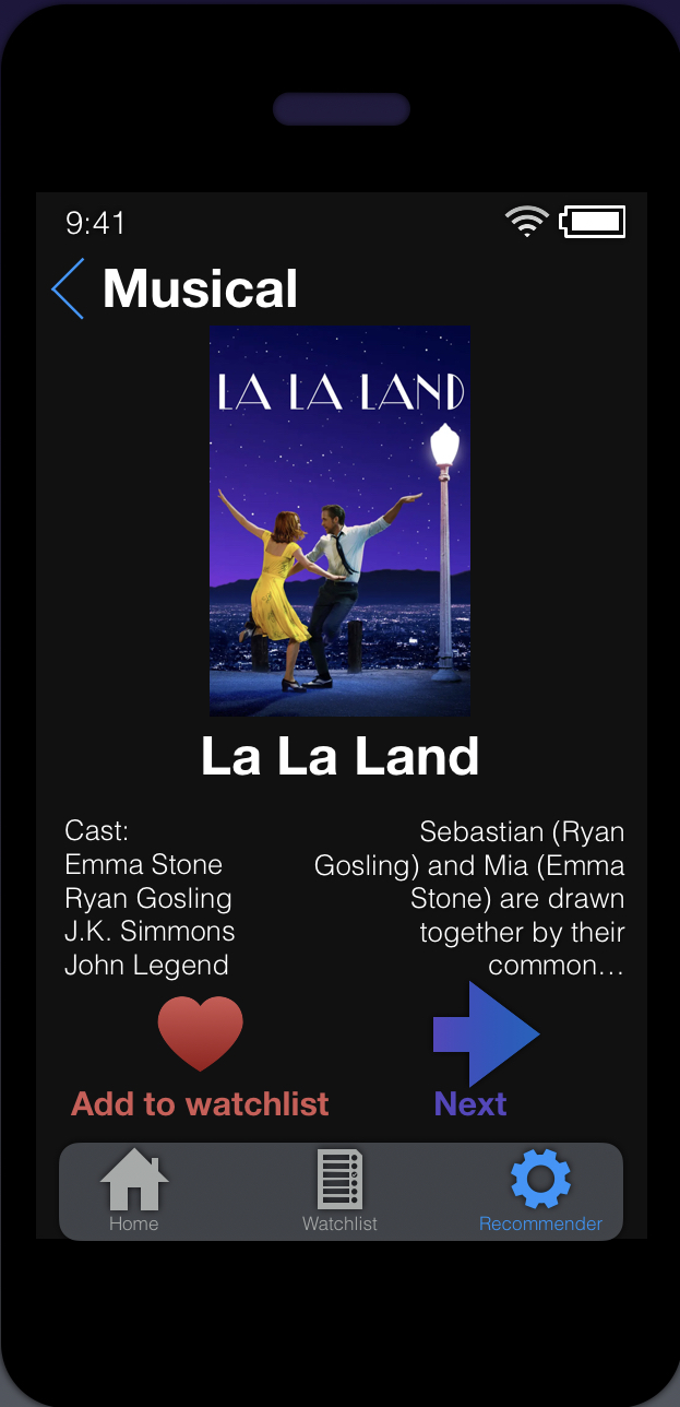 GitHub - KreeshRuparelia/CineCo: This iOS app enables the user to select one of the many genres ...