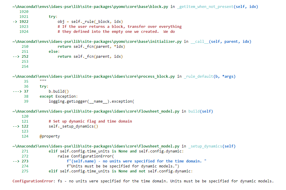 Error when setting "dynamic" to be True · Issue #723 · IDAES/idaes-pse ...