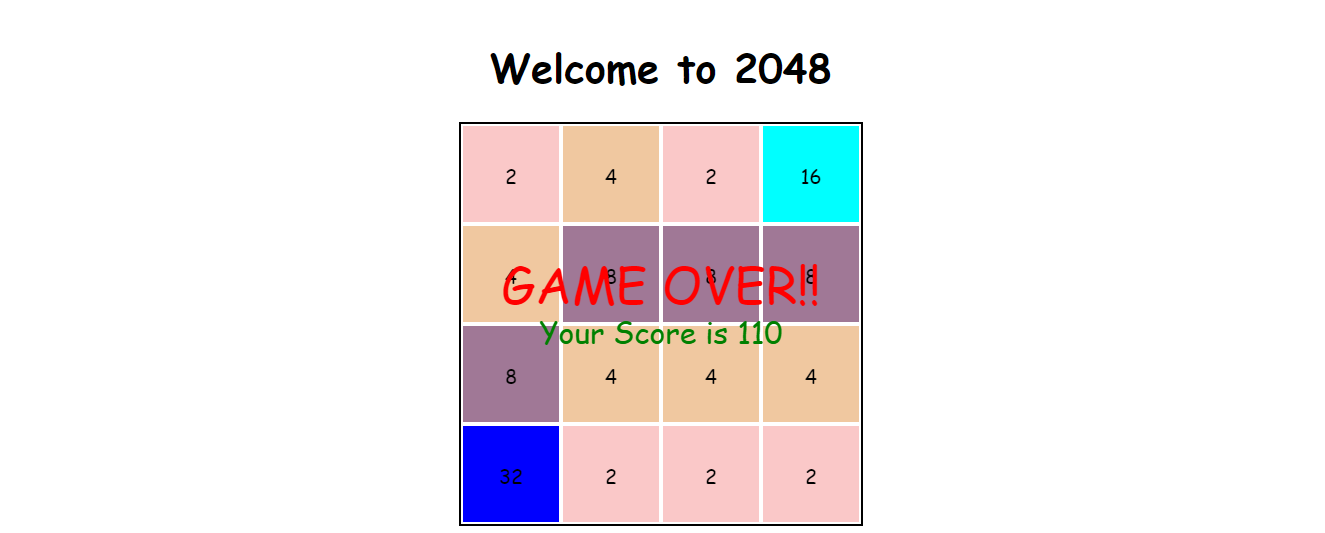 GitHub - NishthaMin/2048_GAME