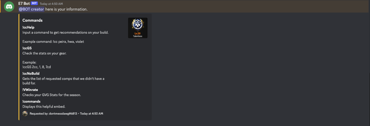 GitHub - huangs96/Discord-Bot-E7
