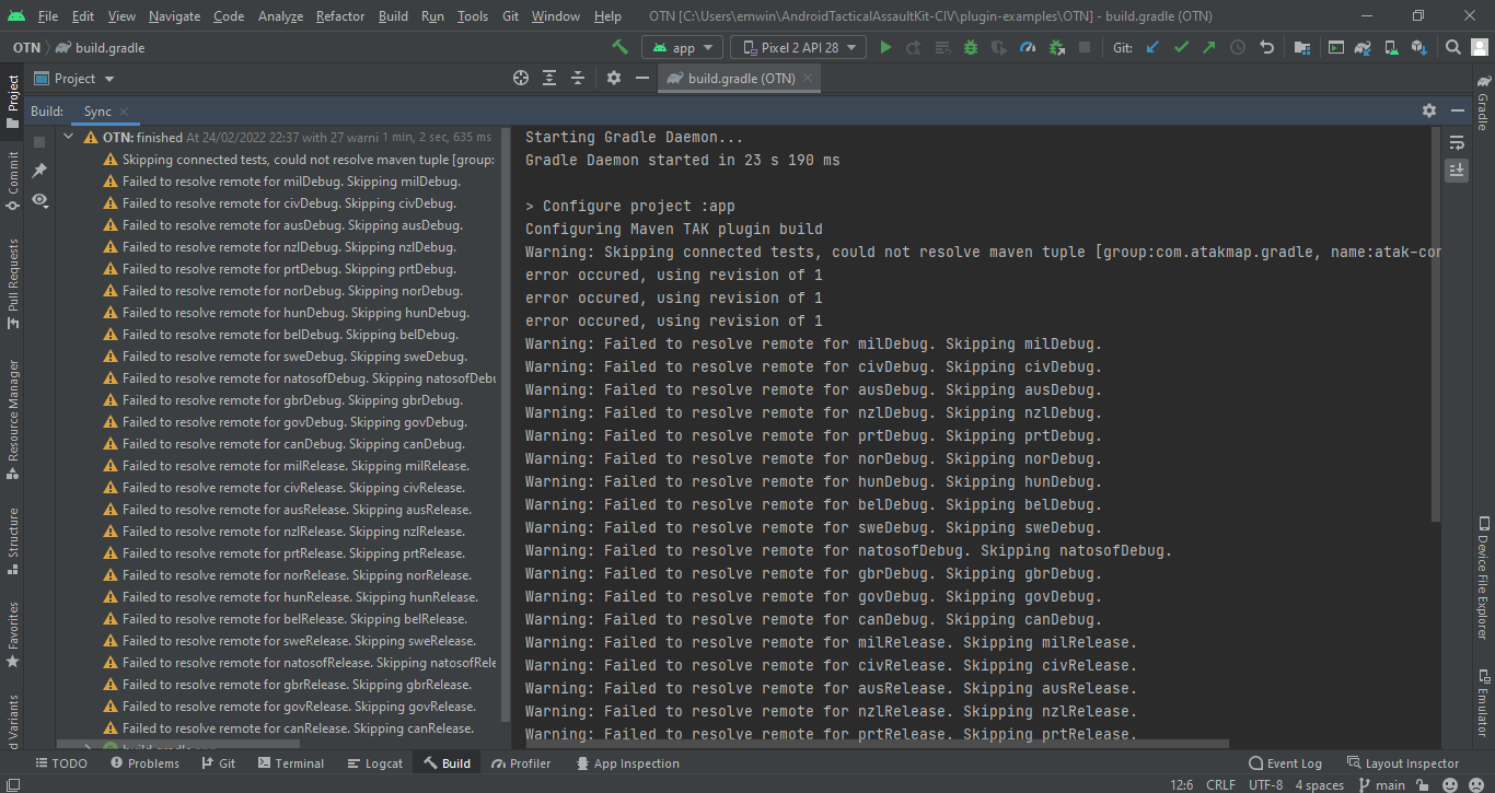 Gradle unexpectedly launching in odd mode · Issue #184 · deptofdefense/AndroidTacticalAssaultKit ...