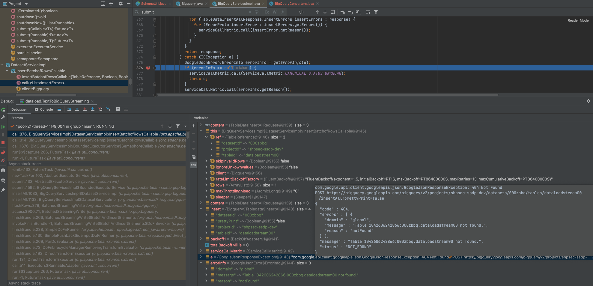 [Bug]: TextToBigQueryStreaming job failed with issue from bigquery - 02 · Issue #366 ...