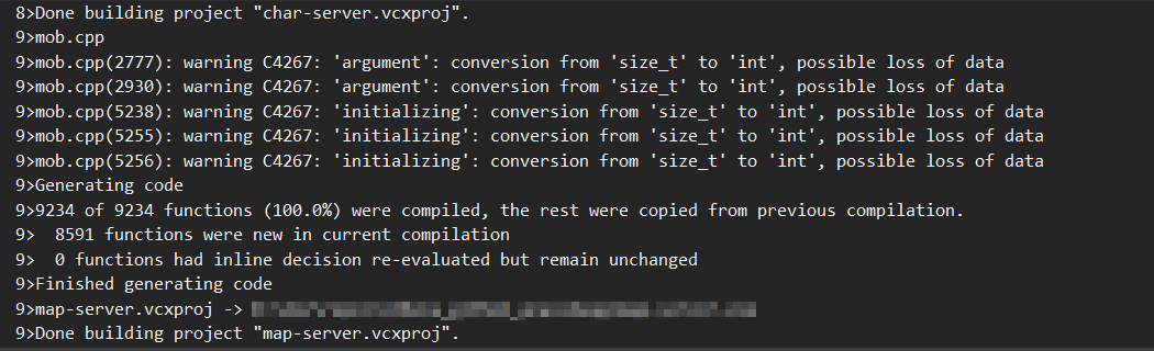 compilation warnings at x64 version of the emulator on Windows from Visual Studio: size_t ...