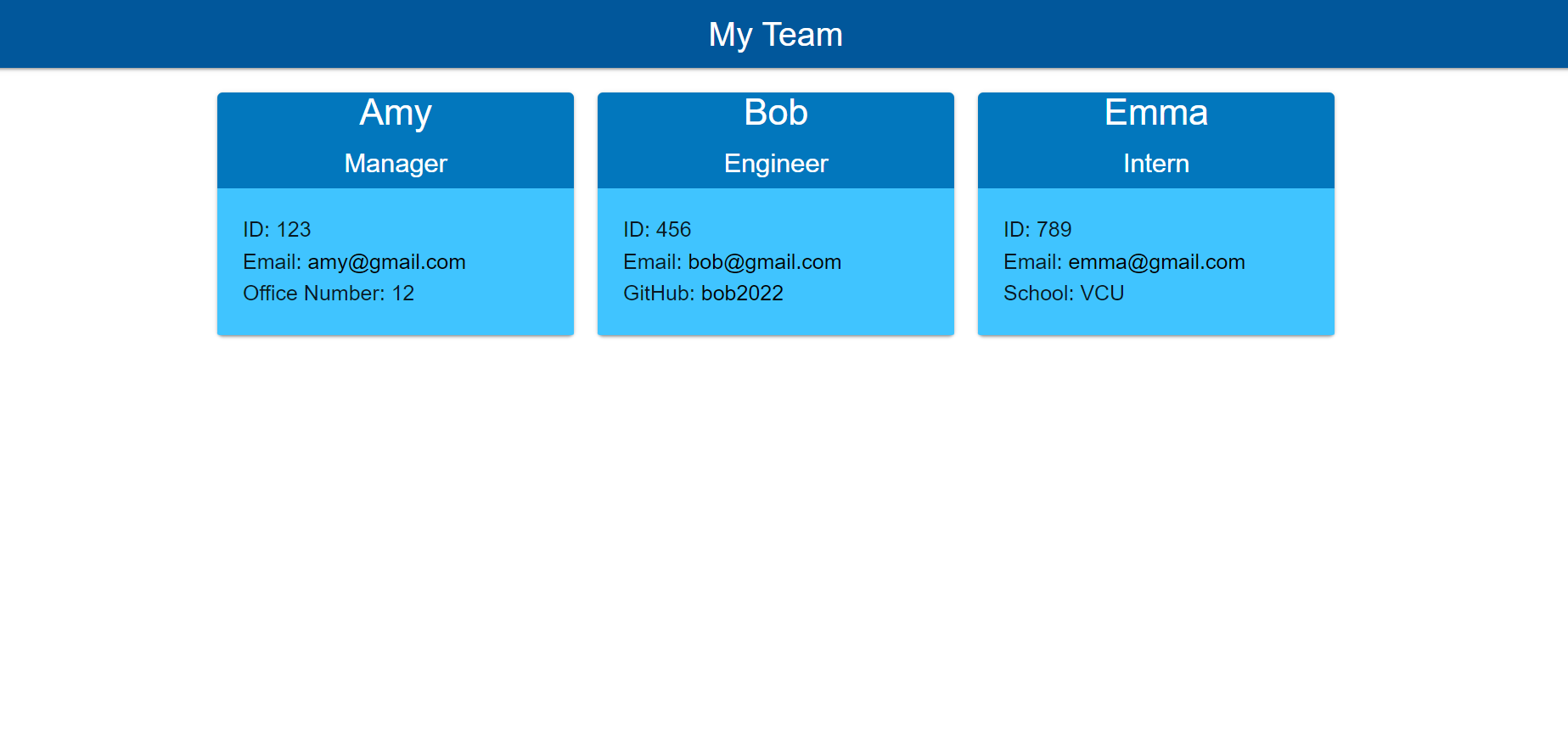 GitHub - charliebear2000/Team-Profile-Generator: A command-line application that takes ...
