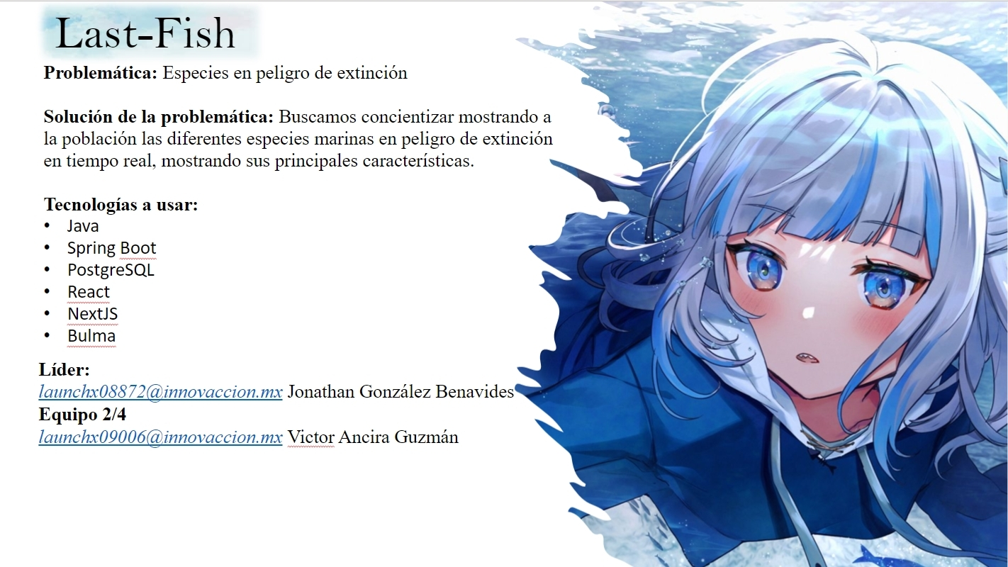 GitHub - JonathanGzzBen/last-fish: Project for Hack The Ocean Hackathon