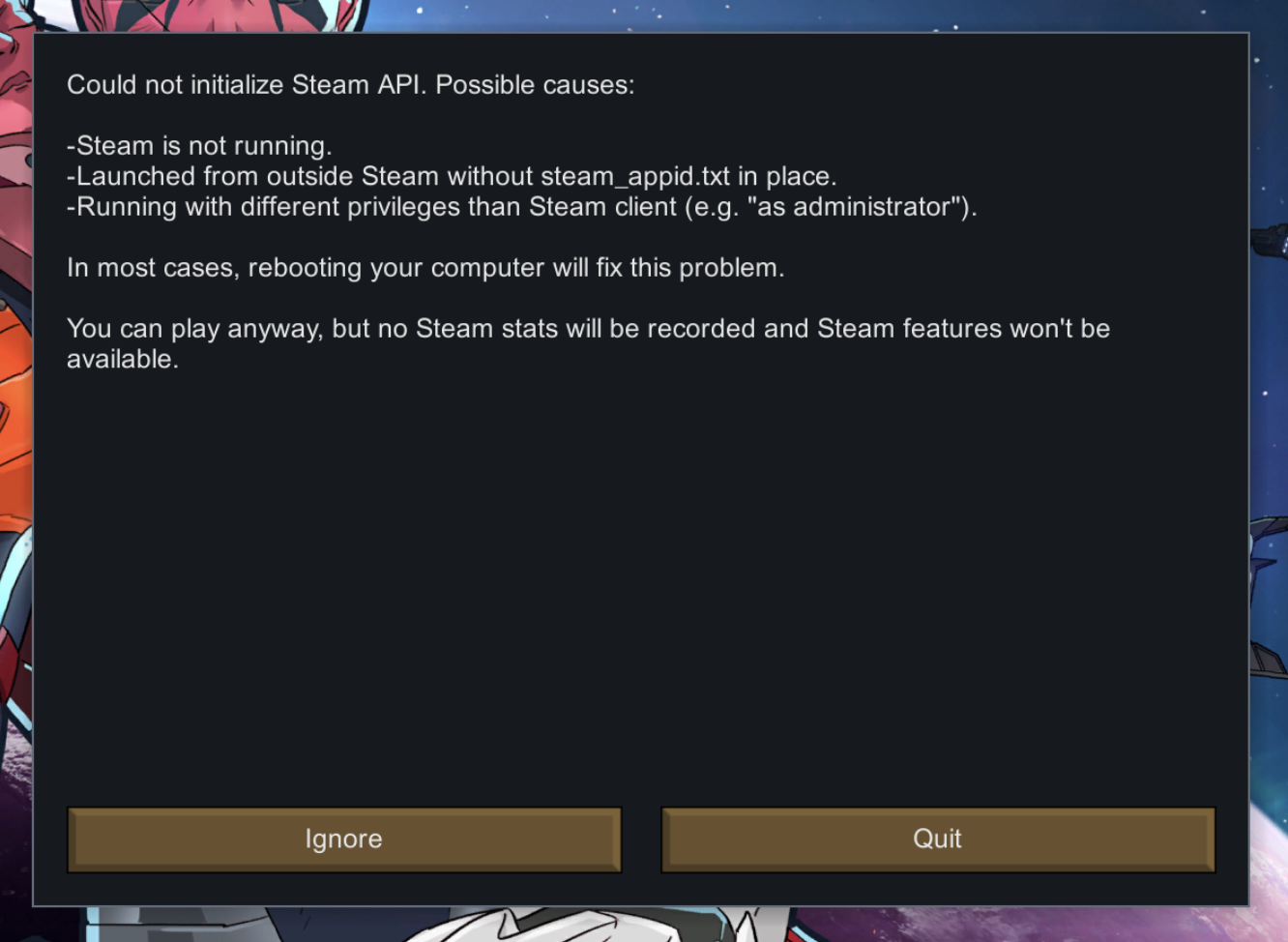Fixme Game Fails To Launch Properly Load The Steam Api When Using The Run Command · Issue
