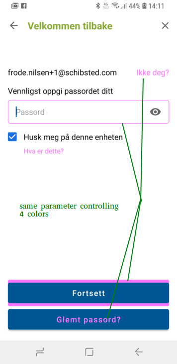 Blue on blue is not very visible for the "Forgot passord" button · Issue #354 · schibsted ...
