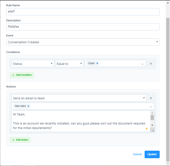 Unable To Save Automation · Issue 6007 · Chatwootchatwoot · Github 