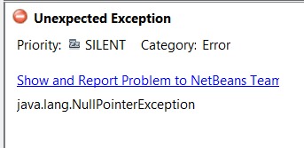 Bug in the application (Unexpected exception) · Issue #4320 · apache/netbeans · GitHub