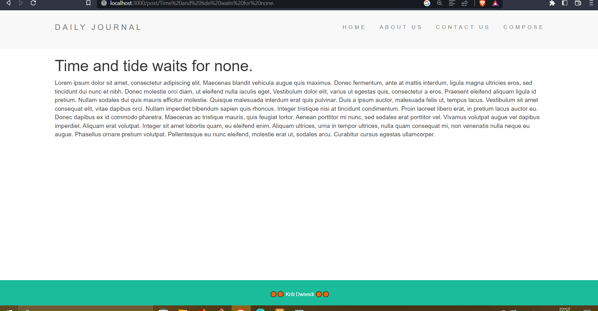 GitHub - KritiDwivedi/Simple-Blog-Website: Here is a simple blog website built using ejs