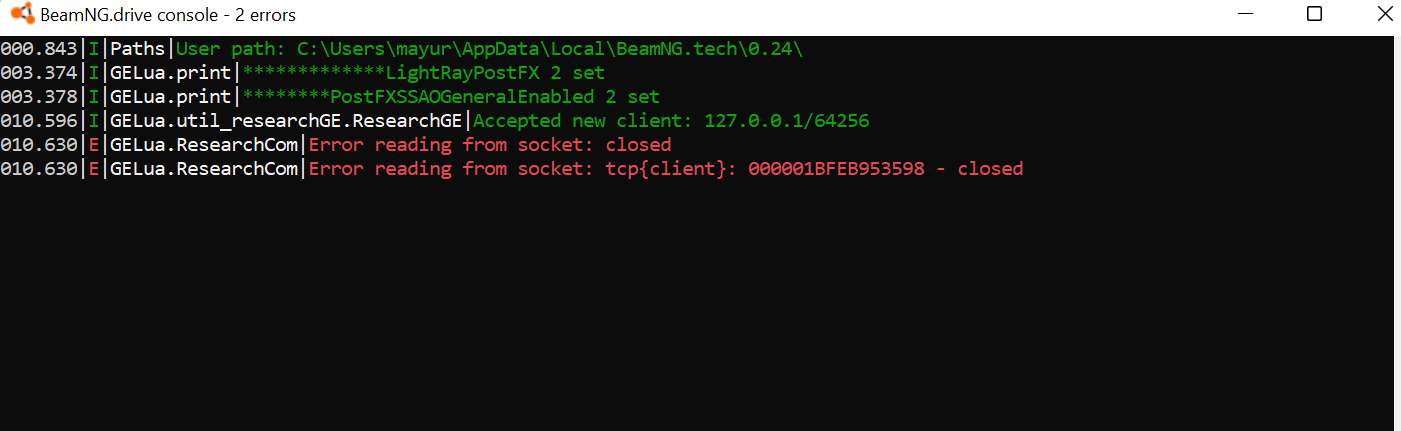 LIDAR access error · Issue #169 · BeamNG/BeamNGpy · GitHub