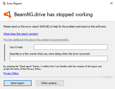 Connecting Beamngpy to the simulator - adding "-luasocket" extension ...