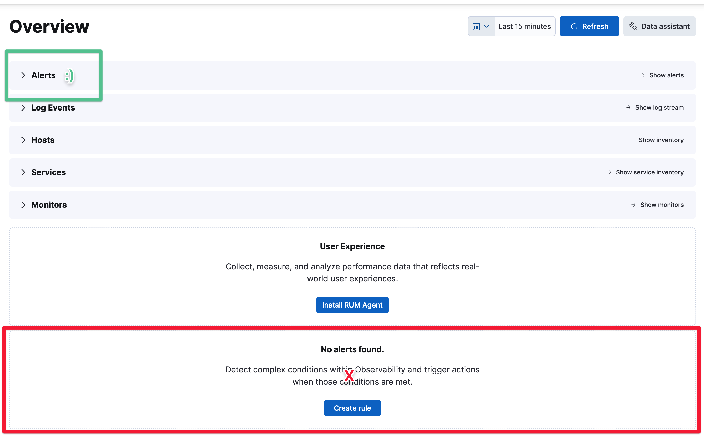 Remove legacy alerts listing from the observability overview · Issue #155445 · elastic/kibana ...