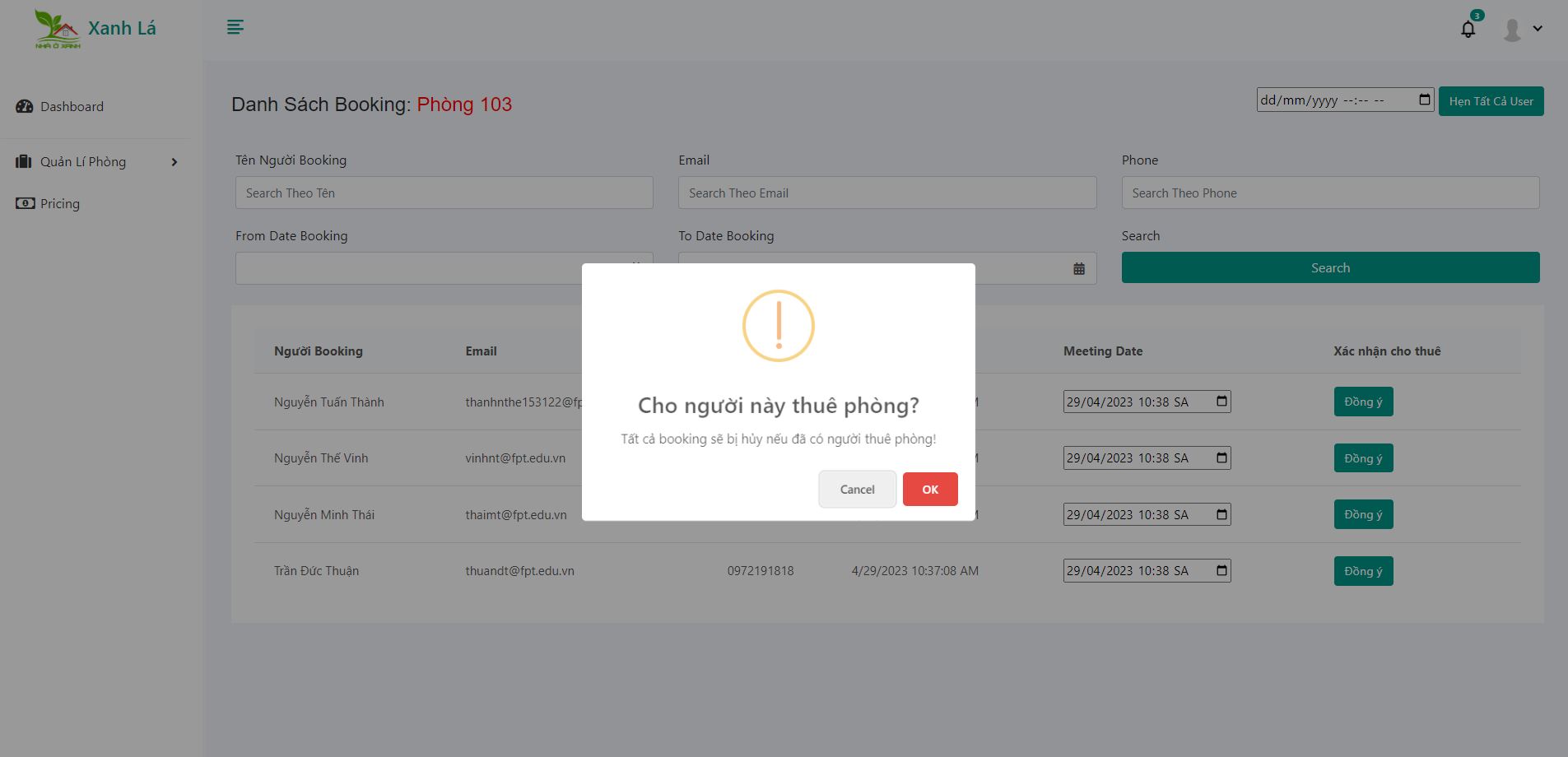 GitHub - ntuanthanh/Motel-Management: Dự án quản lý nhà trọ - môn học PRN221