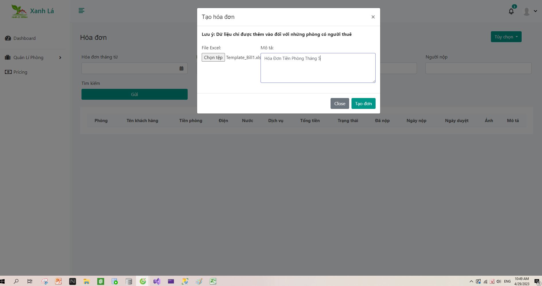 GitHub - ntuanthanh/Motel-Management: Dự án quản lý nhà trọ - môn học PRN221