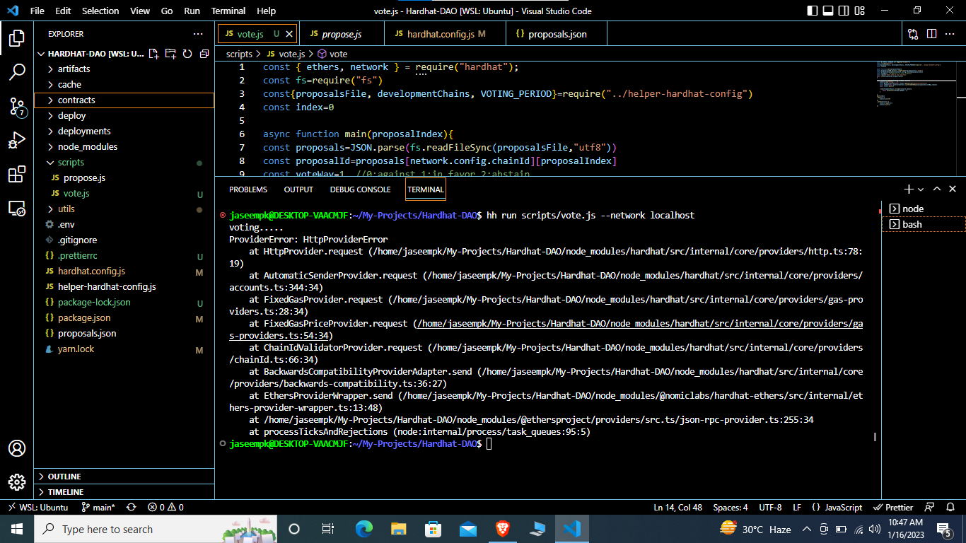 Lesson:17 hardhat-Dao · smartcontractkit full-blockchain-solidity-course-js · Discussion #4514 ...