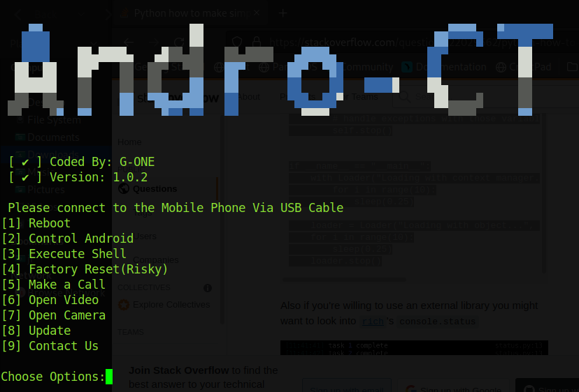 GitHub - Juniorredcoder/Andro-CT: Execeute command from PC to Android
