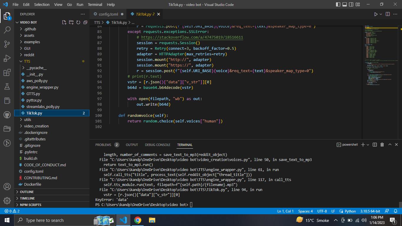 [Bug]: Error while running main.py [Version - 2.4.2] · Issue #1448 ...