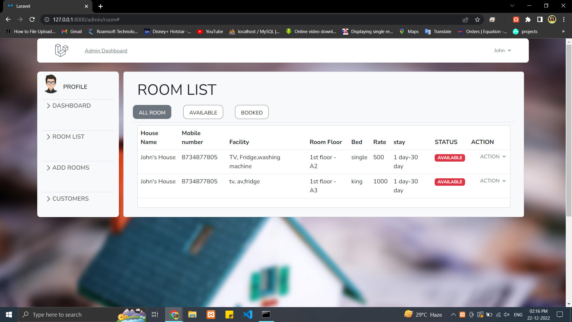 GitHub - Dhivakar-sundar/Guest-Room-Booking