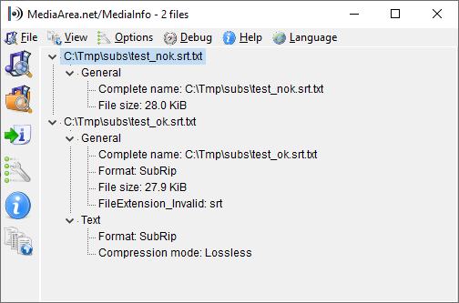Valid SubRip file is not recognized as SubRip file · Issue #1164 · MediaArea/MediaInfoLib · GitHub
