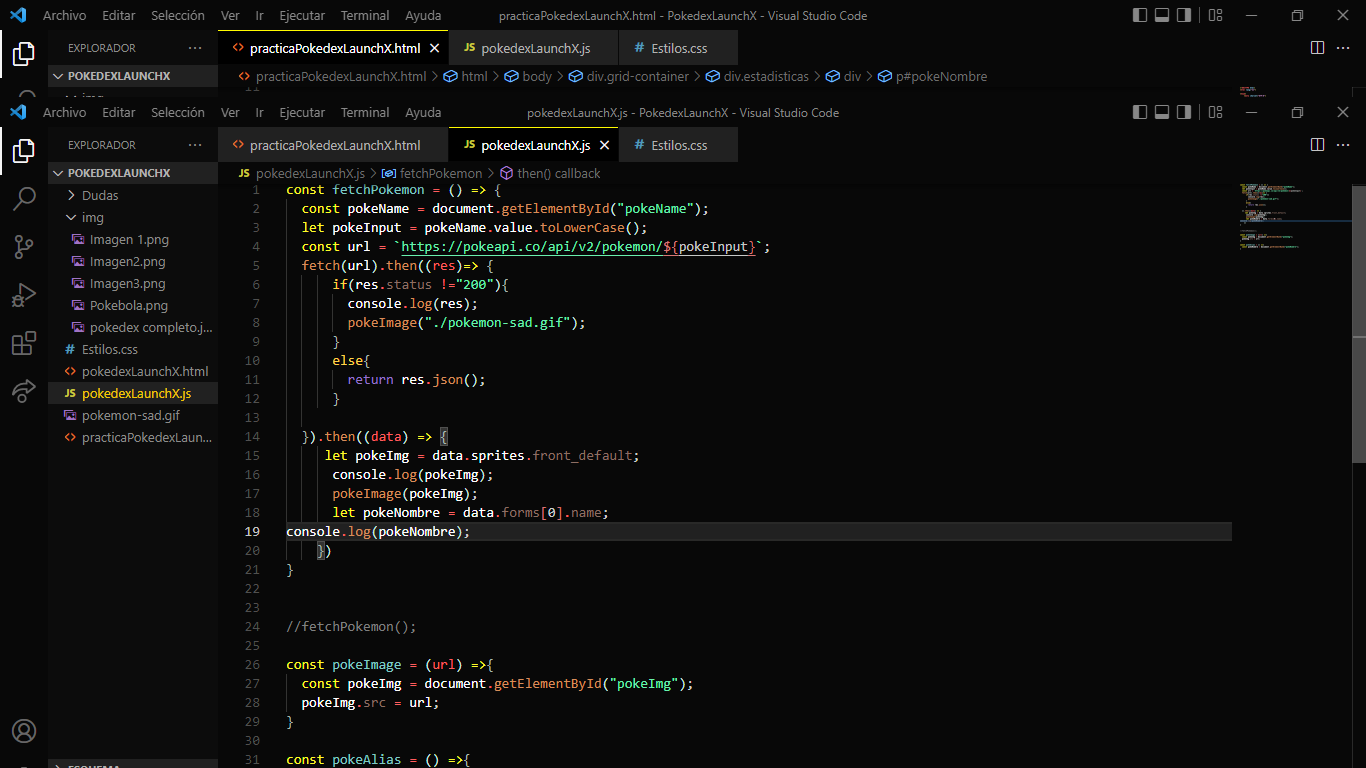 Duda al mostrar nombre en el HTML Pokedex · Discussion #585 · LaunchX ...